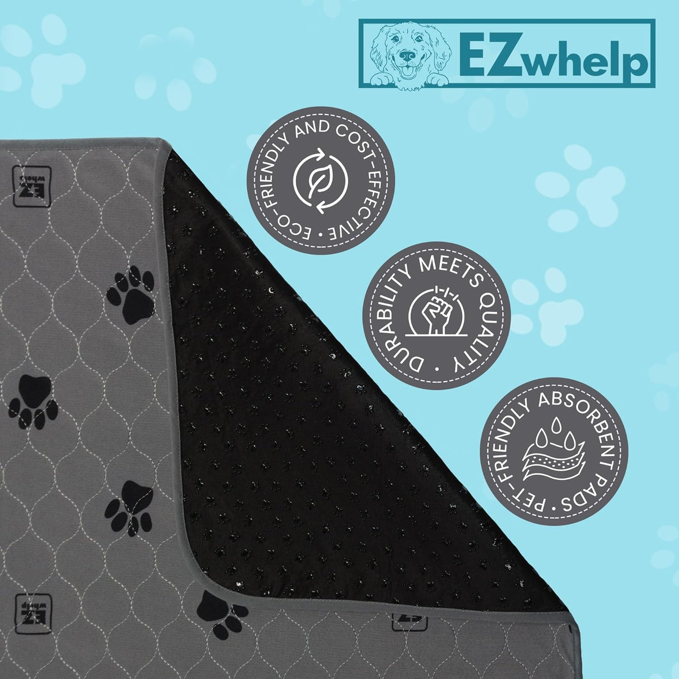EZwhelp Reusable Pads | Quick-Dry Whelping Pads