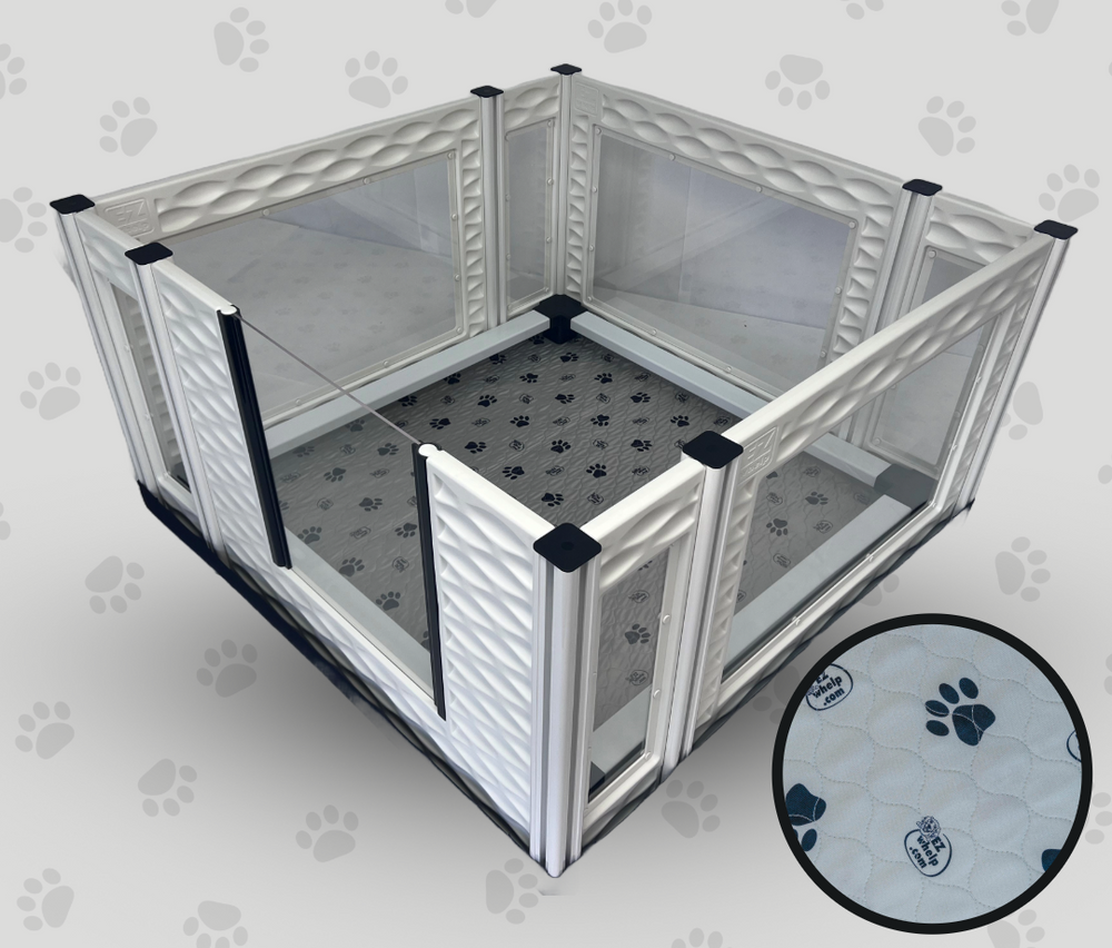 EZclassic TALL Windowed Whelping Box Set w/Rail Assembly – EZwhelp